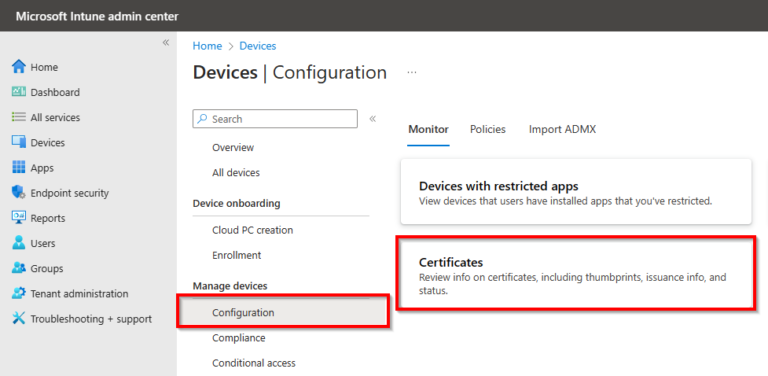 Cloud Native Certificate Enrollment Via Microsoft Intune Part 23 Intune Configuration